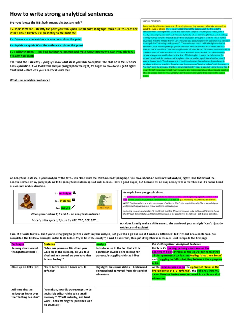 How To Create Analytical Sentences | PDF | Philosophy | General Fiction