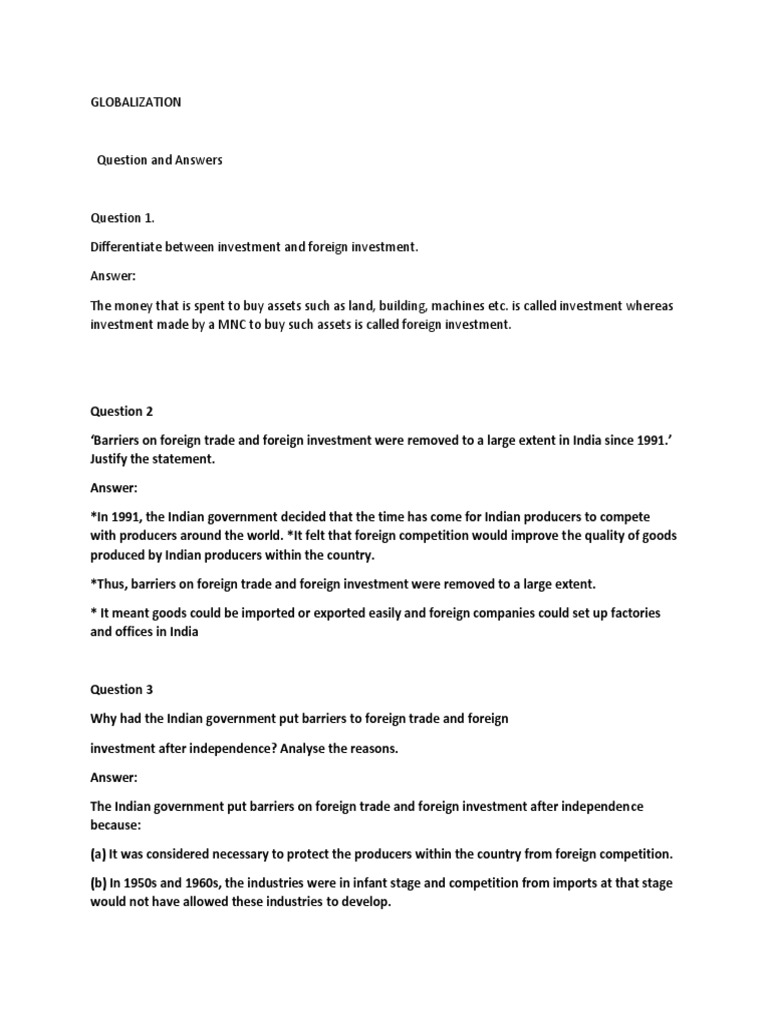 17.07.2020-10th Social-GLOBALIZATION Questions and Answers | PDF ...