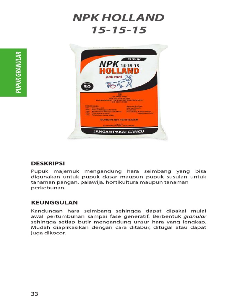 Brosur NPK Holland | PDF