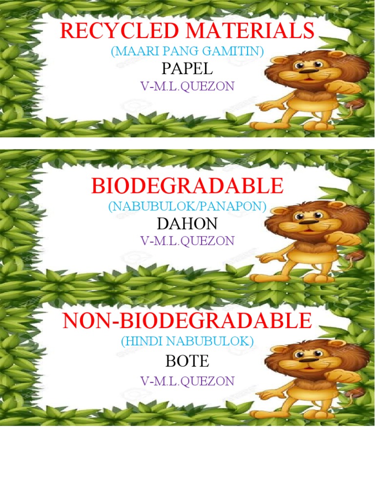 Label Trash Bin | PDF