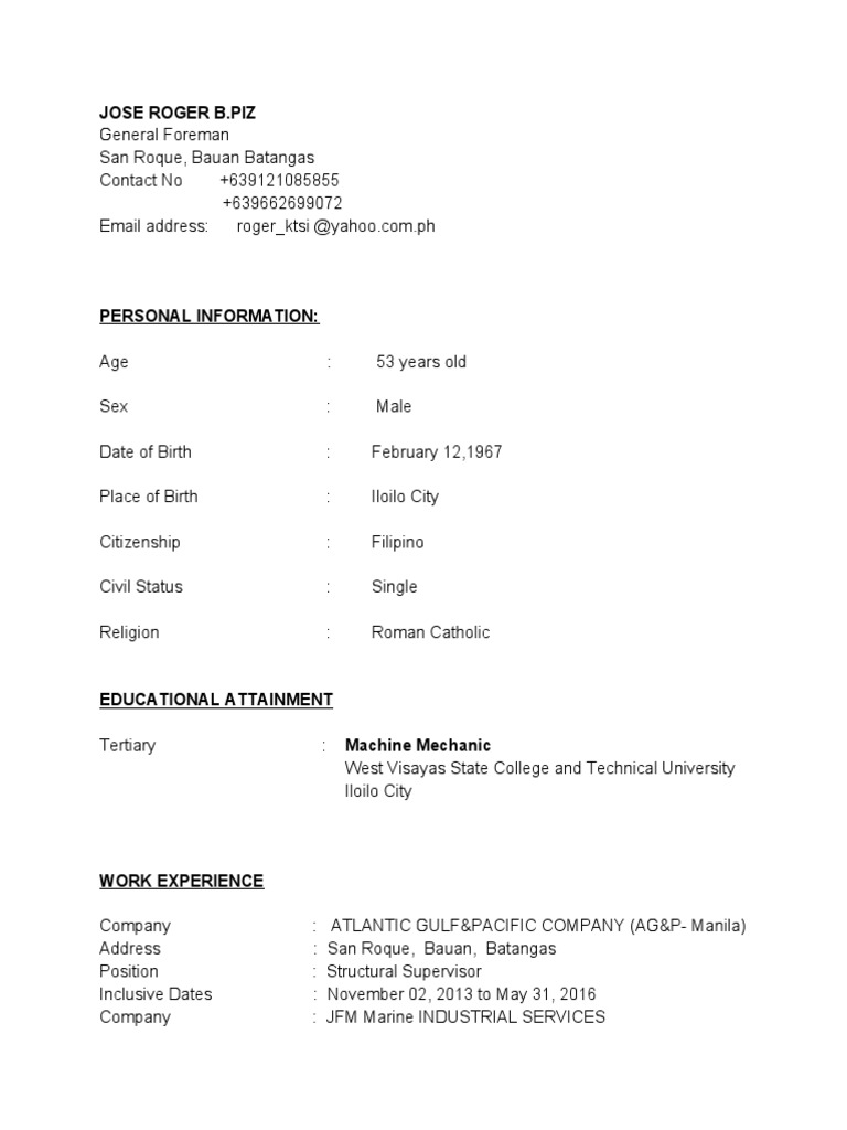 Resume Roger and Glenn | PDF