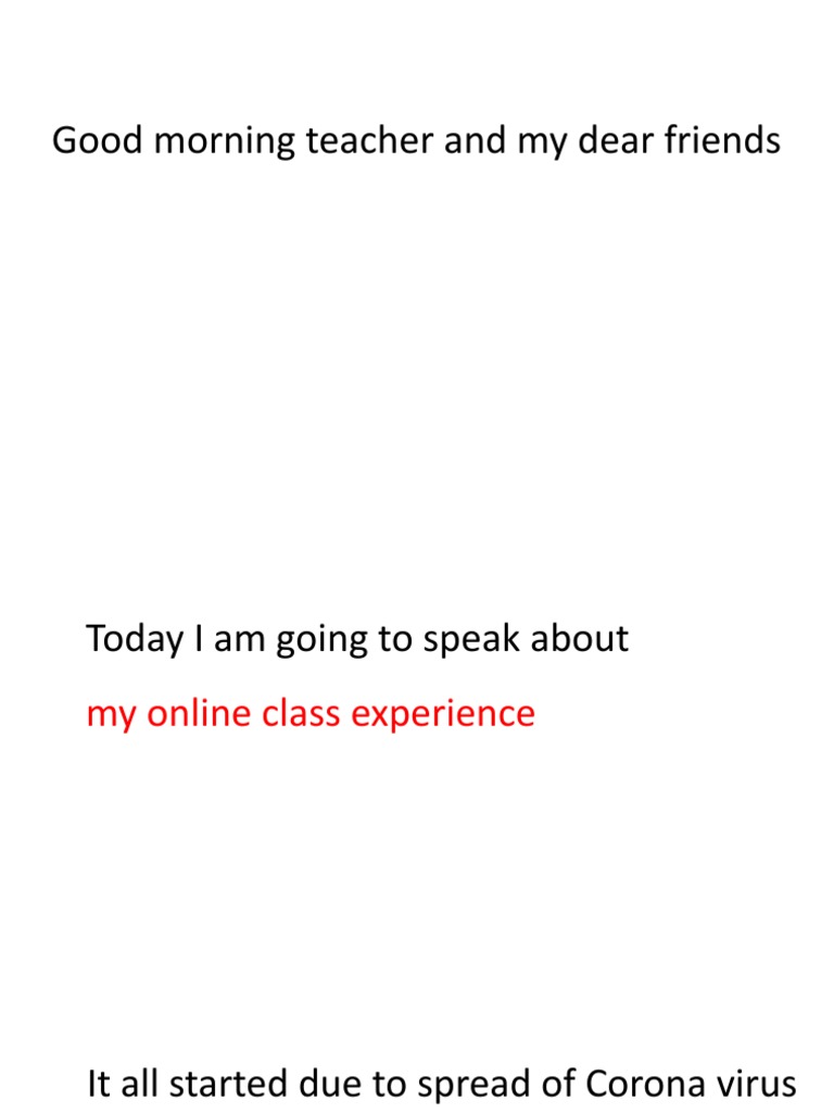 Online Class Experience | PDF