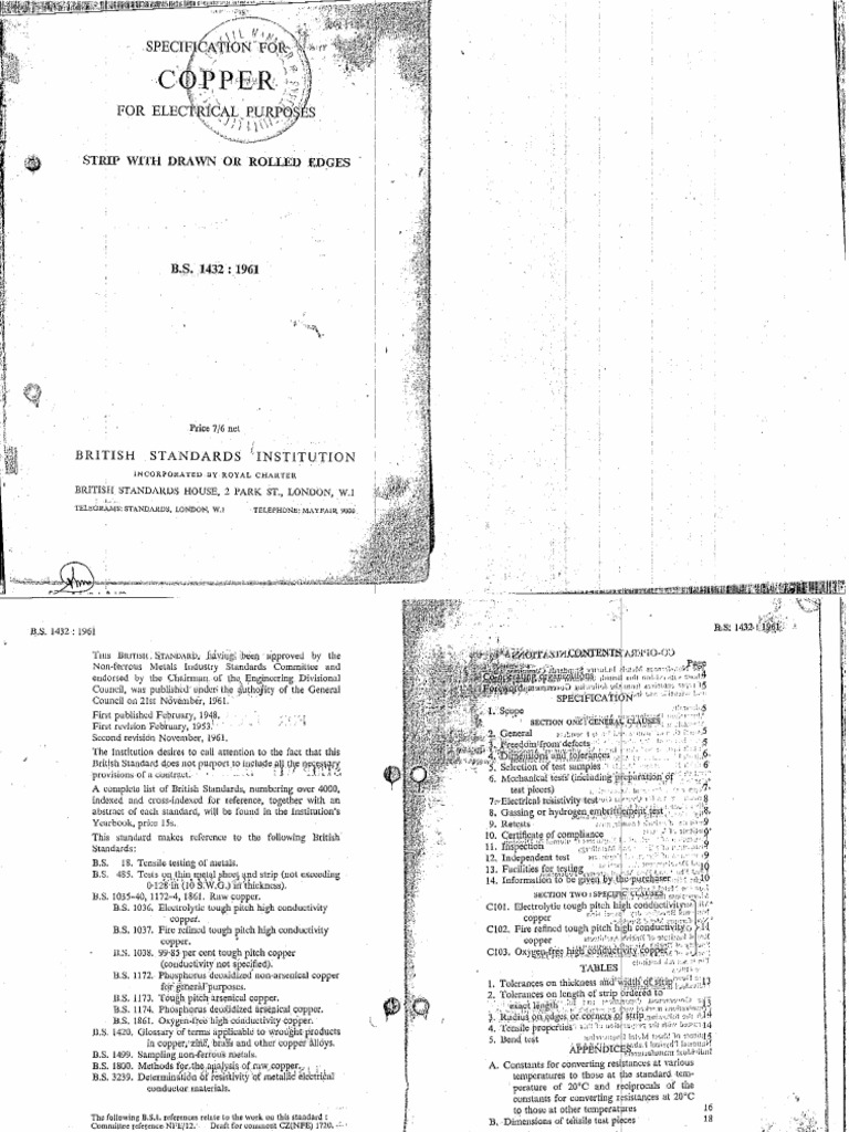 BS 1432-1961 | PDF