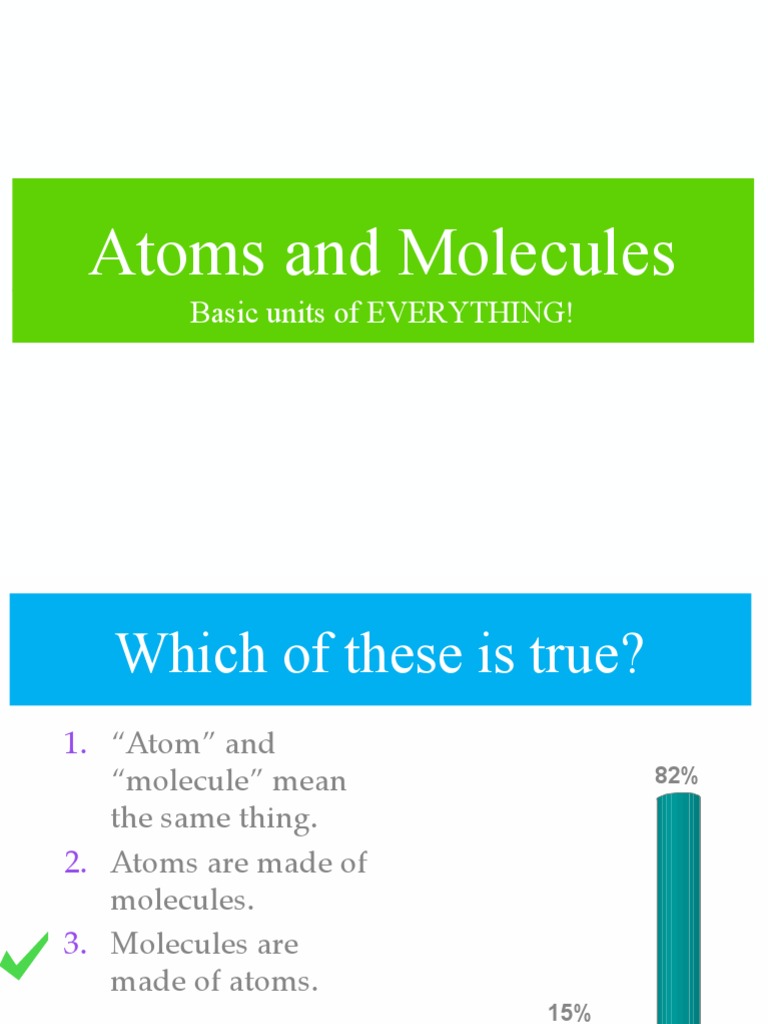 Atoms and Molecules: Basic Units of EVERYTHING! | PDF | Chemical Bond ...