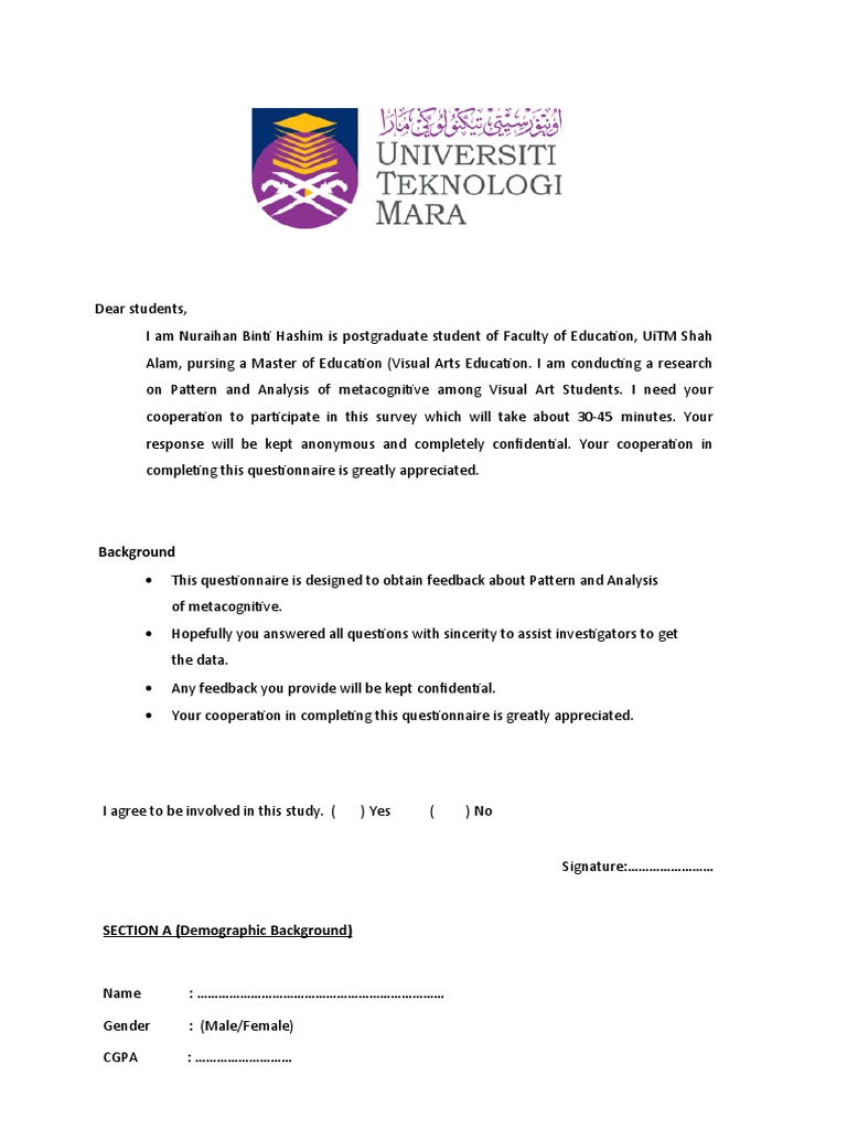 Cover Page Questionnaire | PDF | Games & Activities