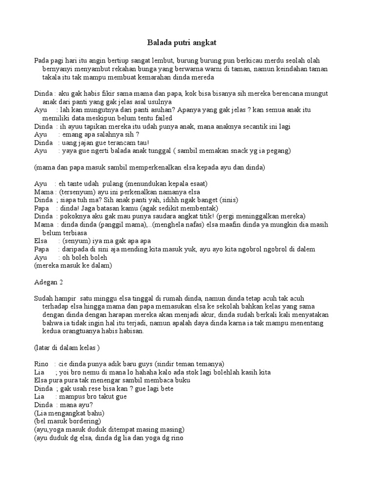 Balada Putri Angkat | PDF