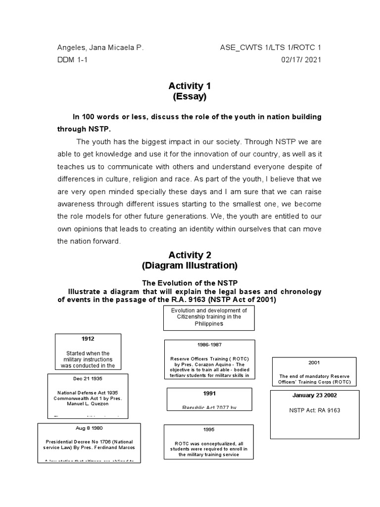 Angeles Cwts Module 1 Activity 1 | PDF | Reserve Officers' Training ...