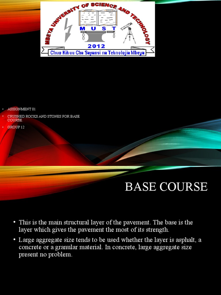 Crushed Rocks and Stones for Base Course Construction | PDF ...