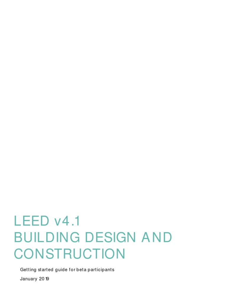 Leed v4.1 BD+C 2019 Edition | PDF | Leadership In Energy And Environmental Design | Green Building