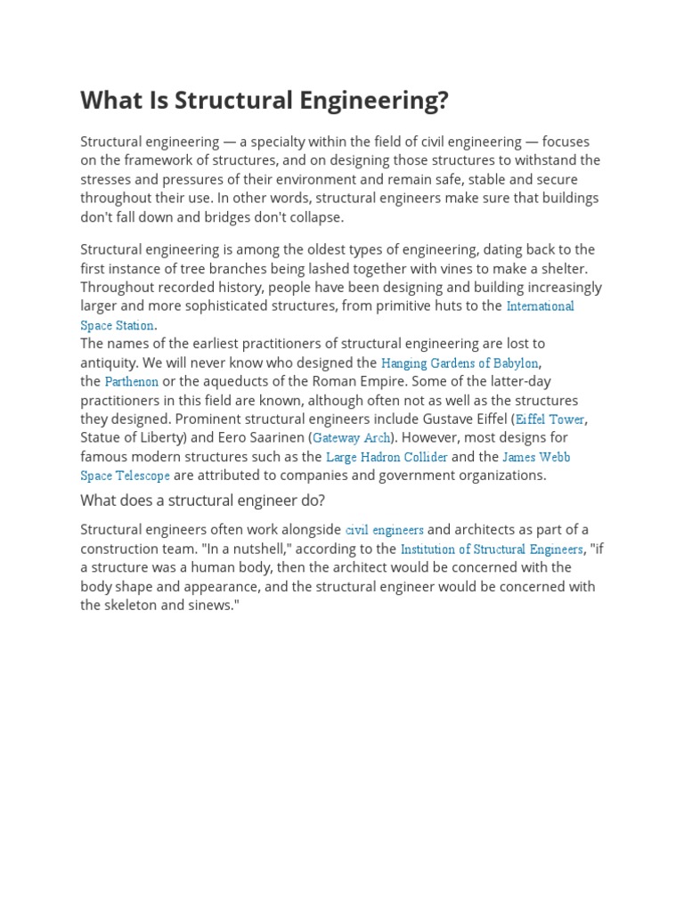 What Is Structural Engineering? | PDF