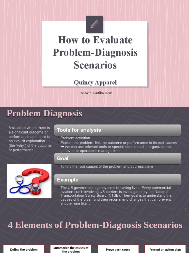 How To Evaluate Problem Diagnosis Essays - Quincy Apparel | PDF | Human ...