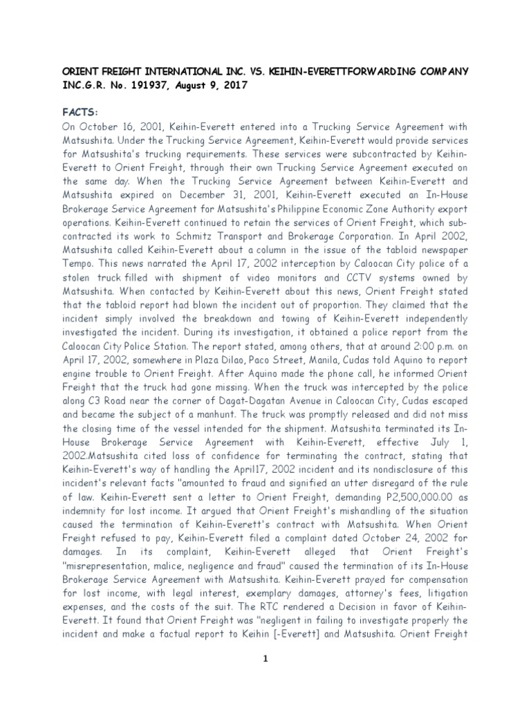 ObliCon Case Digest 7 | PDF | Lease | Negligence