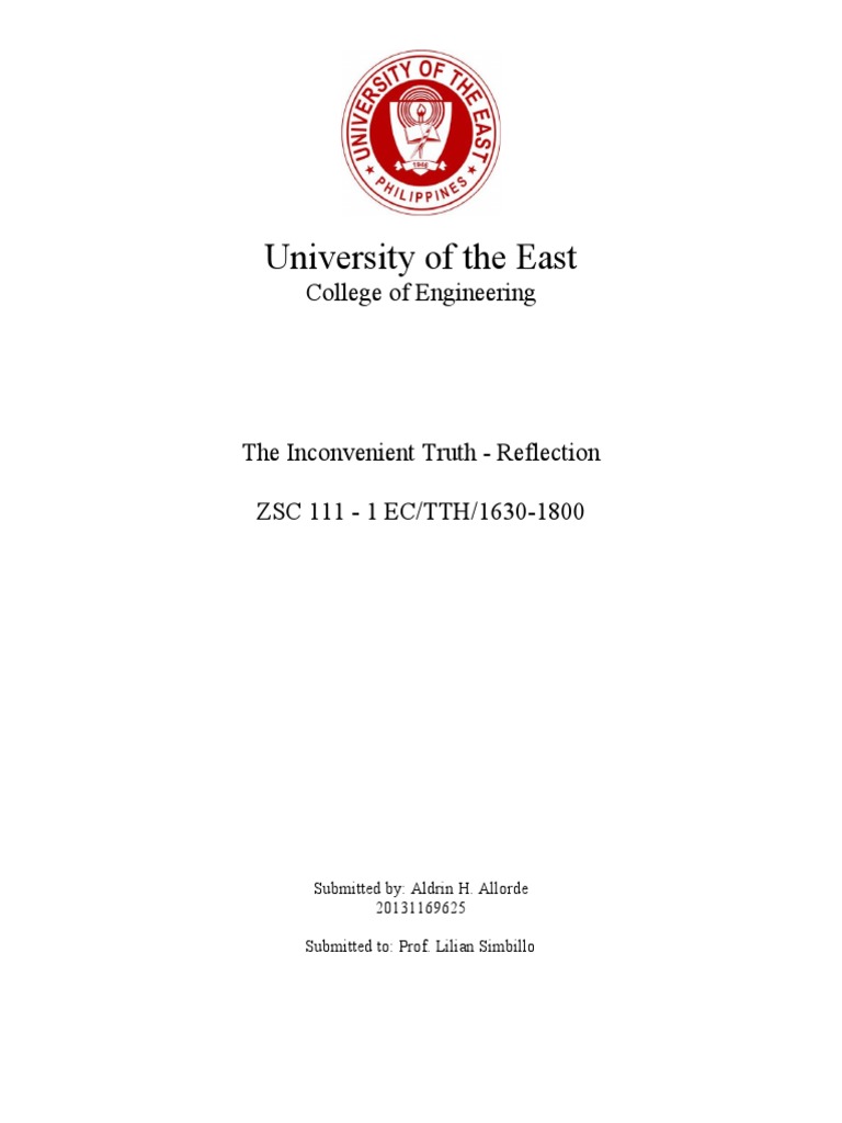 Reflection on "An Inconvenient Truth" | PDF | Climate Change | Human ...