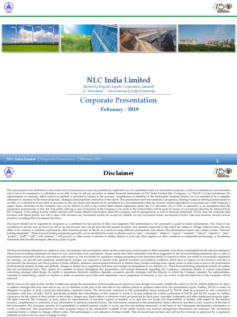 NLC Investor Presentation Feb19 | PDF | Business