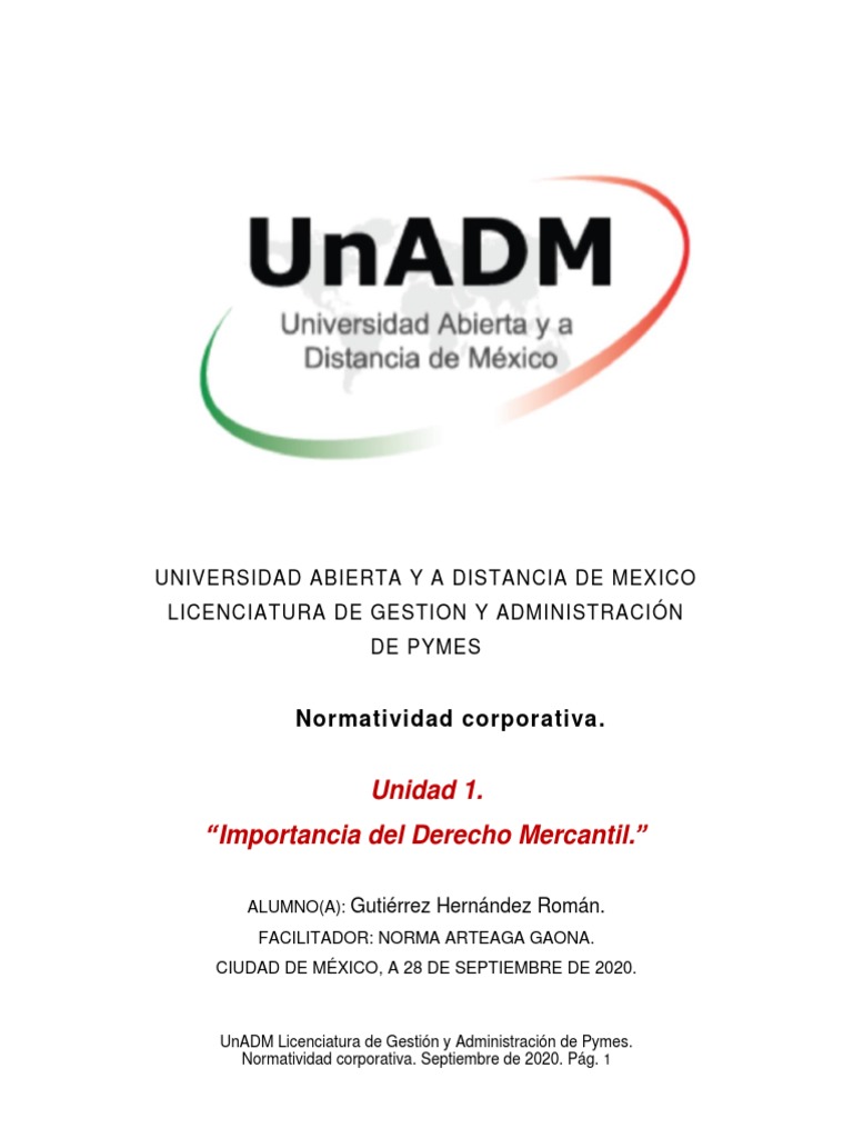 Gnoc U1 A3 Rogh. | PDF | Sociedad de responsabilidad limitada | México