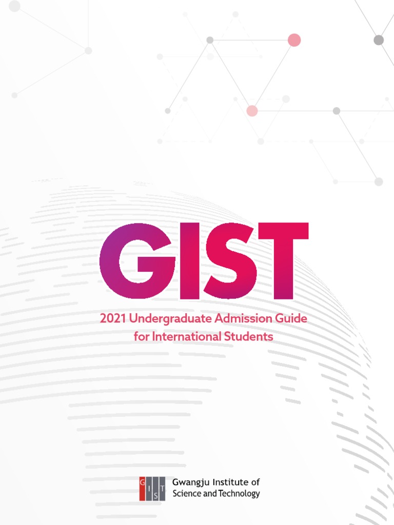 2021 GIST Undergraduate Admission Guide | Download Free PDF ...
