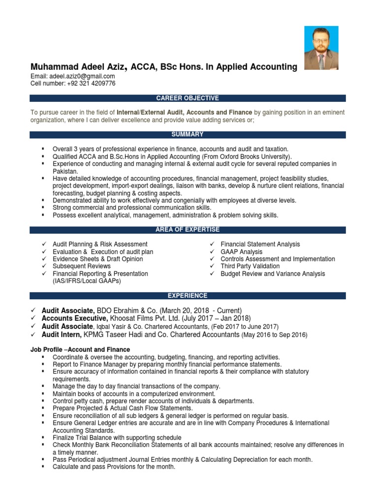Muhammad Adeel Aziz Acca, BSC Hons. in Applied Accounting | Download ...