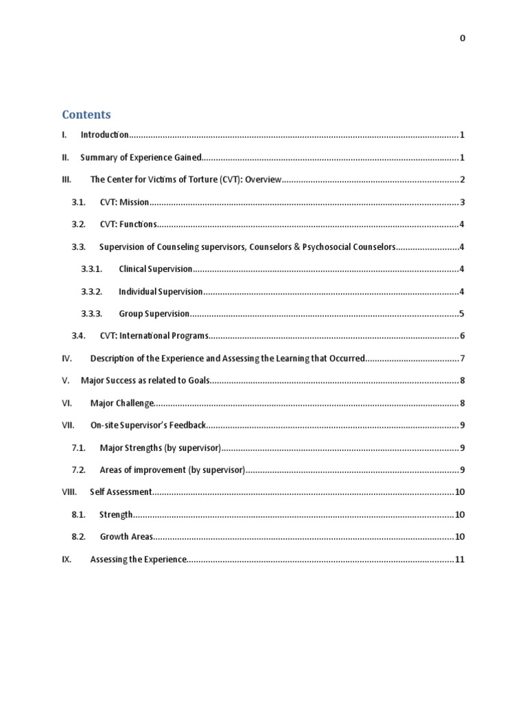 Internship Report | PDF | School Counselor | Psychotherapy