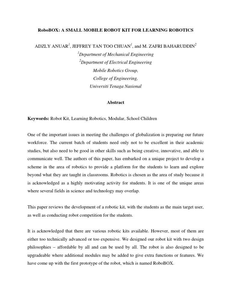 How To Build A Mobile Robot | PDF | Robot | Robotics