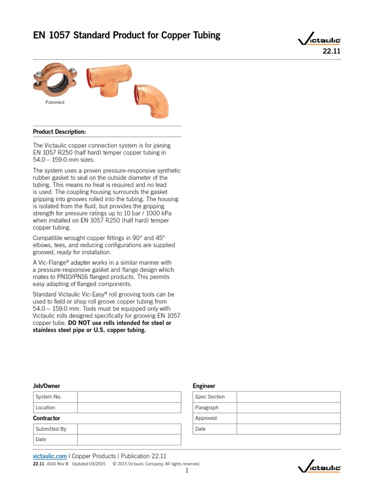 EN 1057 Standard Product For Copper Tubing | PDF | Pipe (Fluid ...