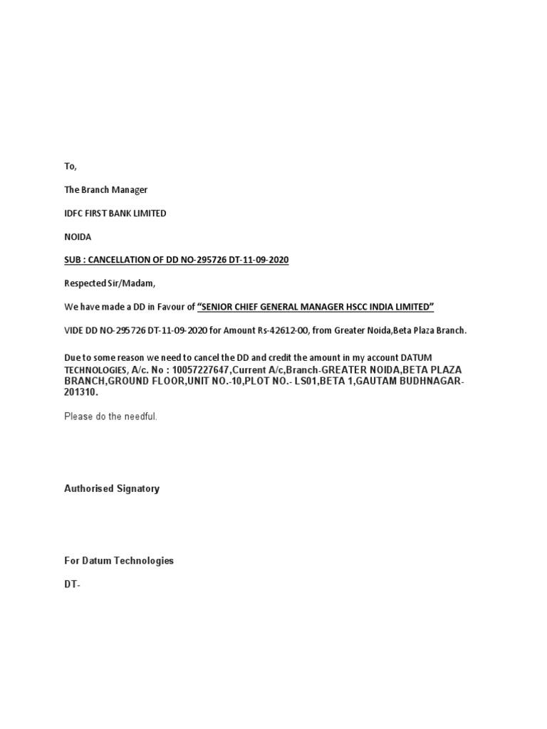 DD Cancellation Letter PDF