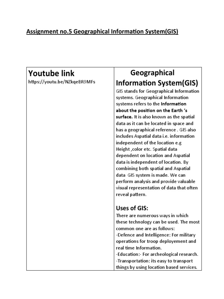 Geographical Information System | PDF | Spatial Analysis | Geographic ...