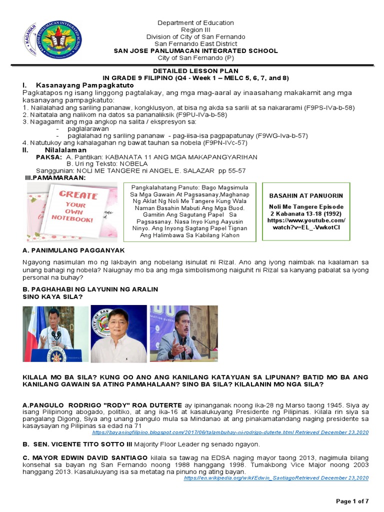 Filipino 9 q4 Week2 DLP | PDF