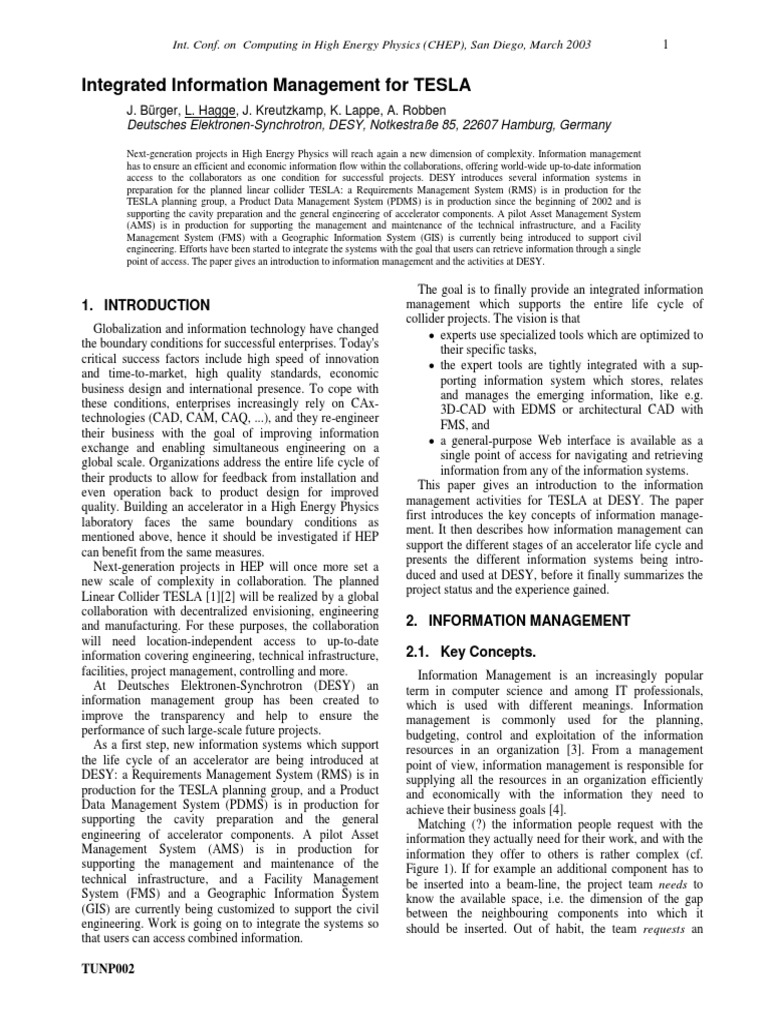 Integrated Info Management for TESLA | PDF | Product Lifecycle ...