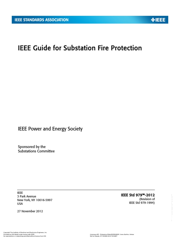 IEEE Guide For Substation Fire Protection | PDF | Institute Of ...