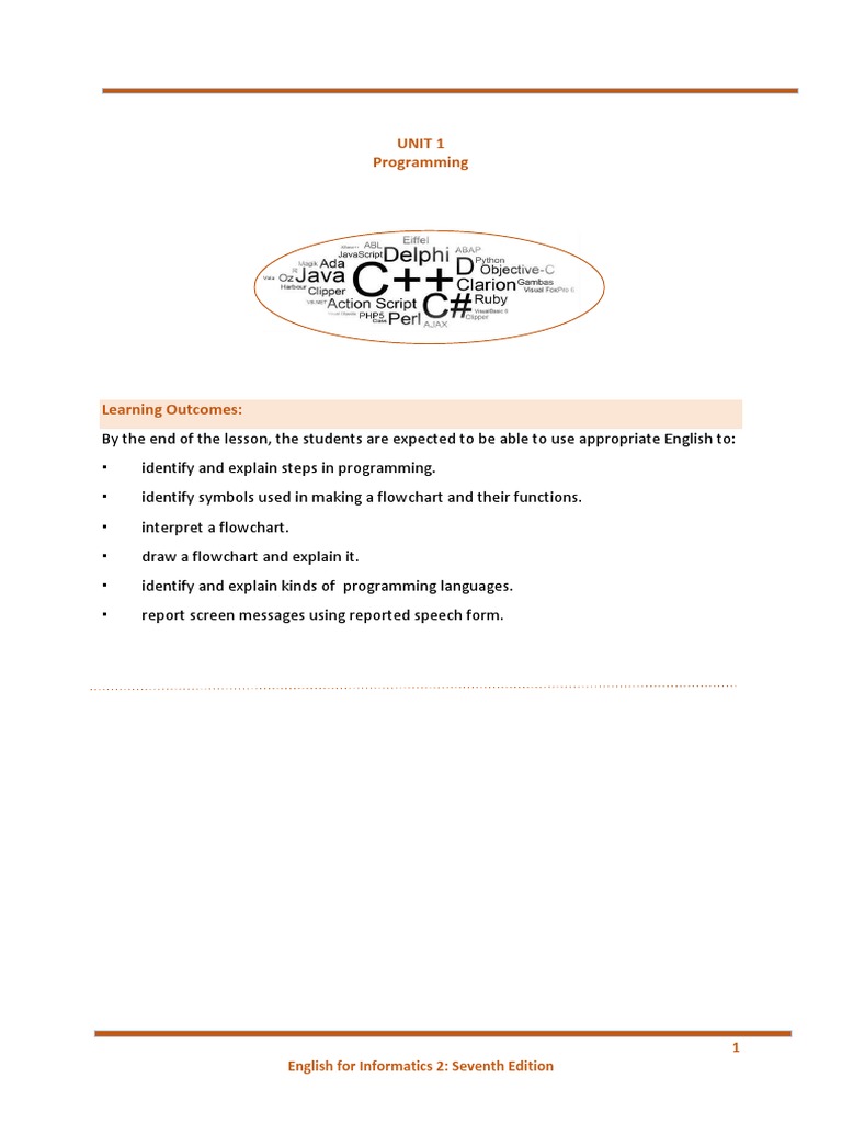Modul Bahasa Inggris 2 - Unit 1 - 7th Edition | PDF | Computer Program ...