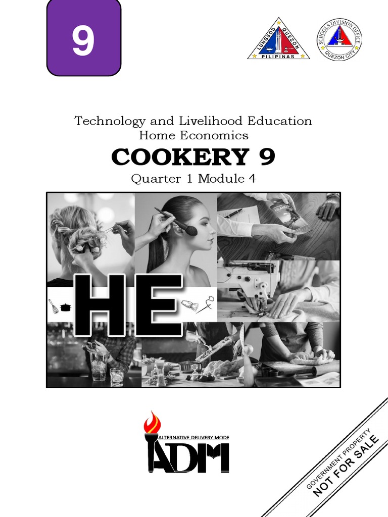 Cookery 9: Technology and Livelihood Education Home Economics | PDF ...