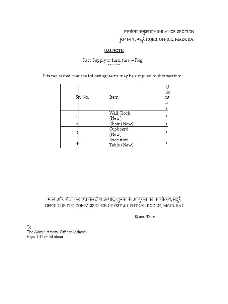 E Office UO Note Format | PDF | Taxation