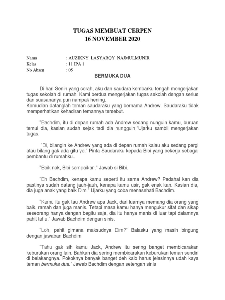 Tugas Membuat Cerpen | PDF