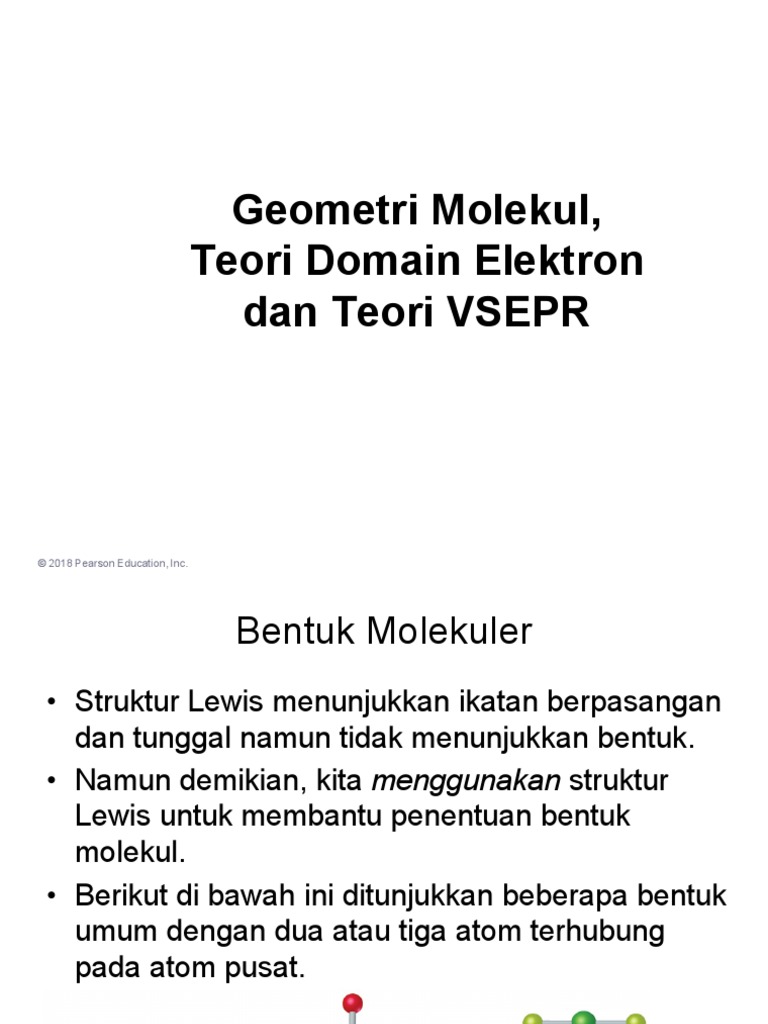Geometri Molekul, Teori Domain Elektron Dan Teori VSEPR | PDF