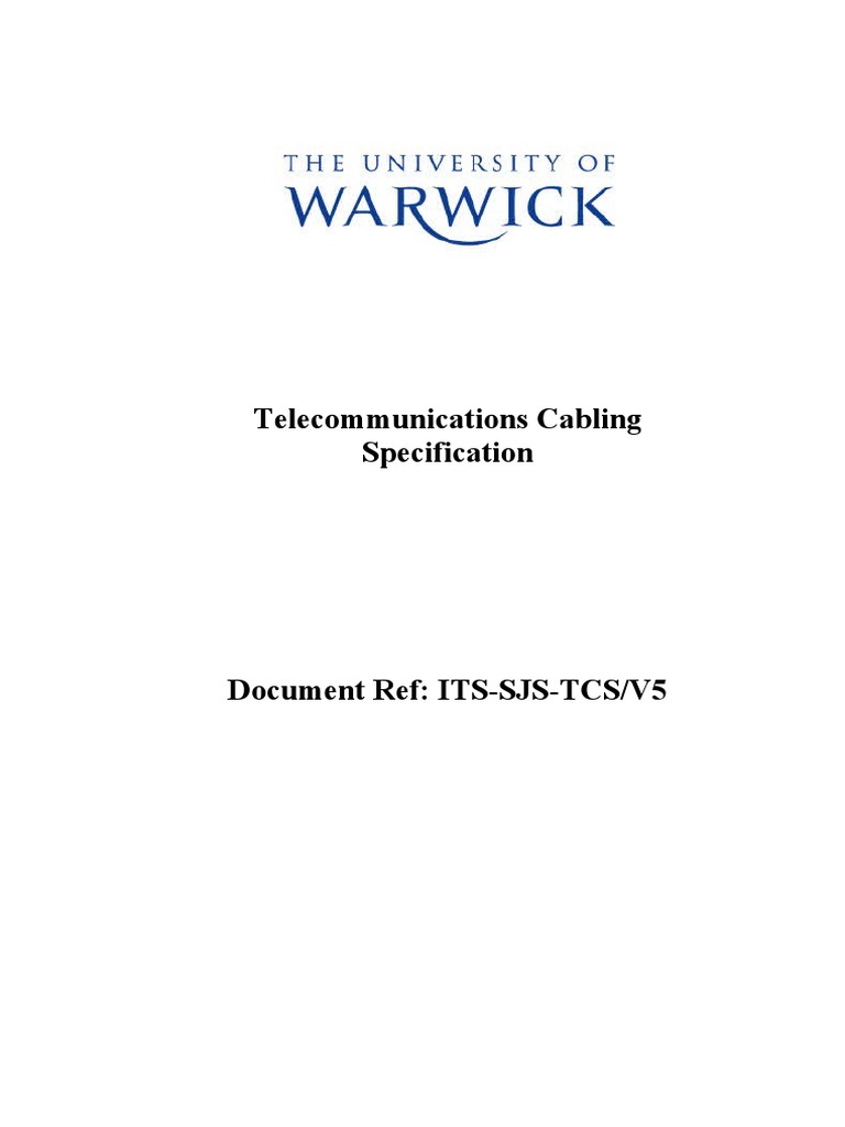 Telecommunications Cabling Specification Guide | PDF | Manufactured ...