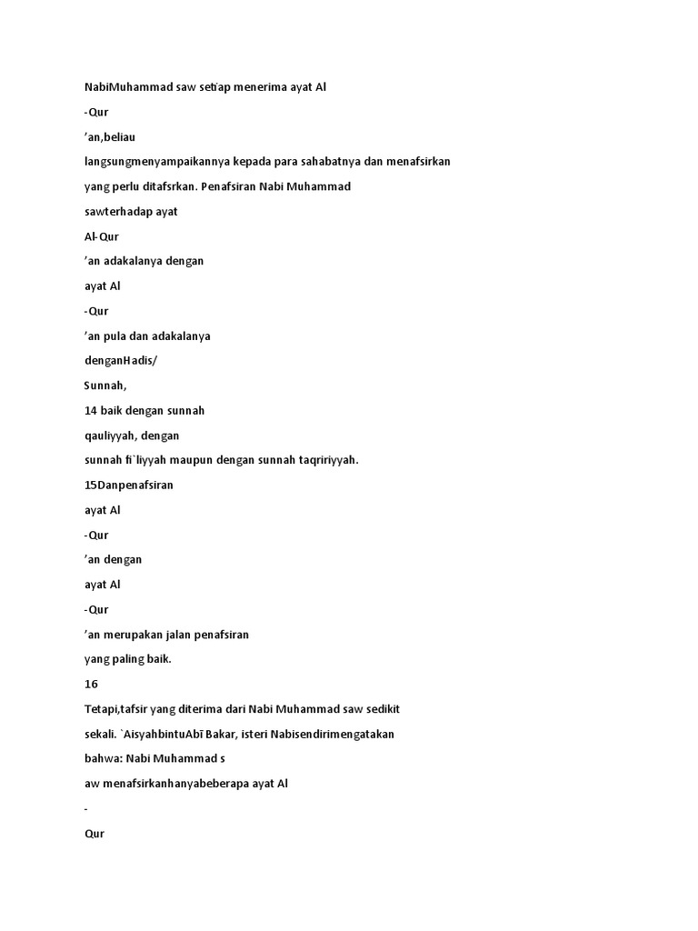 MENAFSIRKAN AYAT AL-QUR'AN | PDF