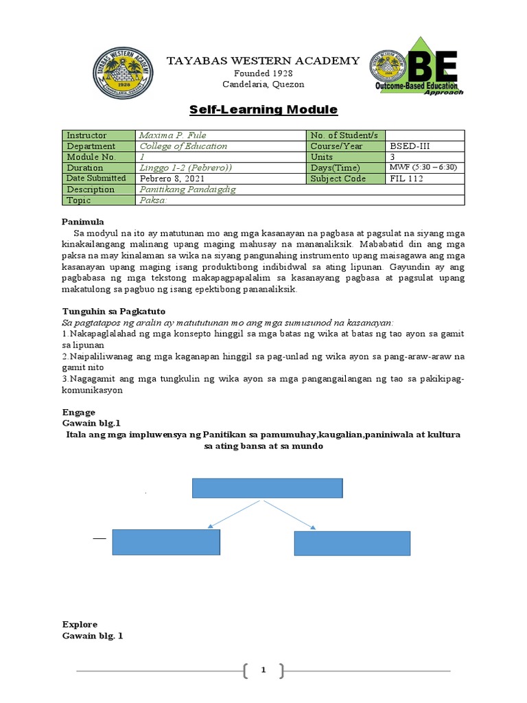 TWA Module 1 Panitikang Pandaigdig | PDF