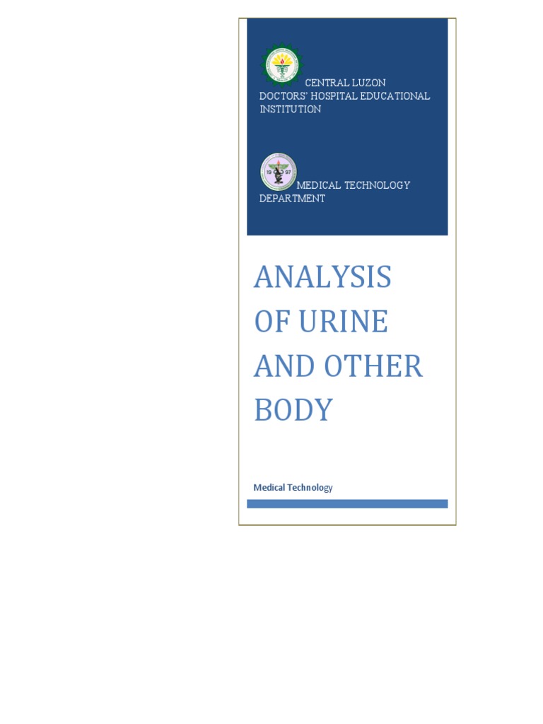 Analysis of Urine and Other Body: Central Luzon Doctors' Hospital ...