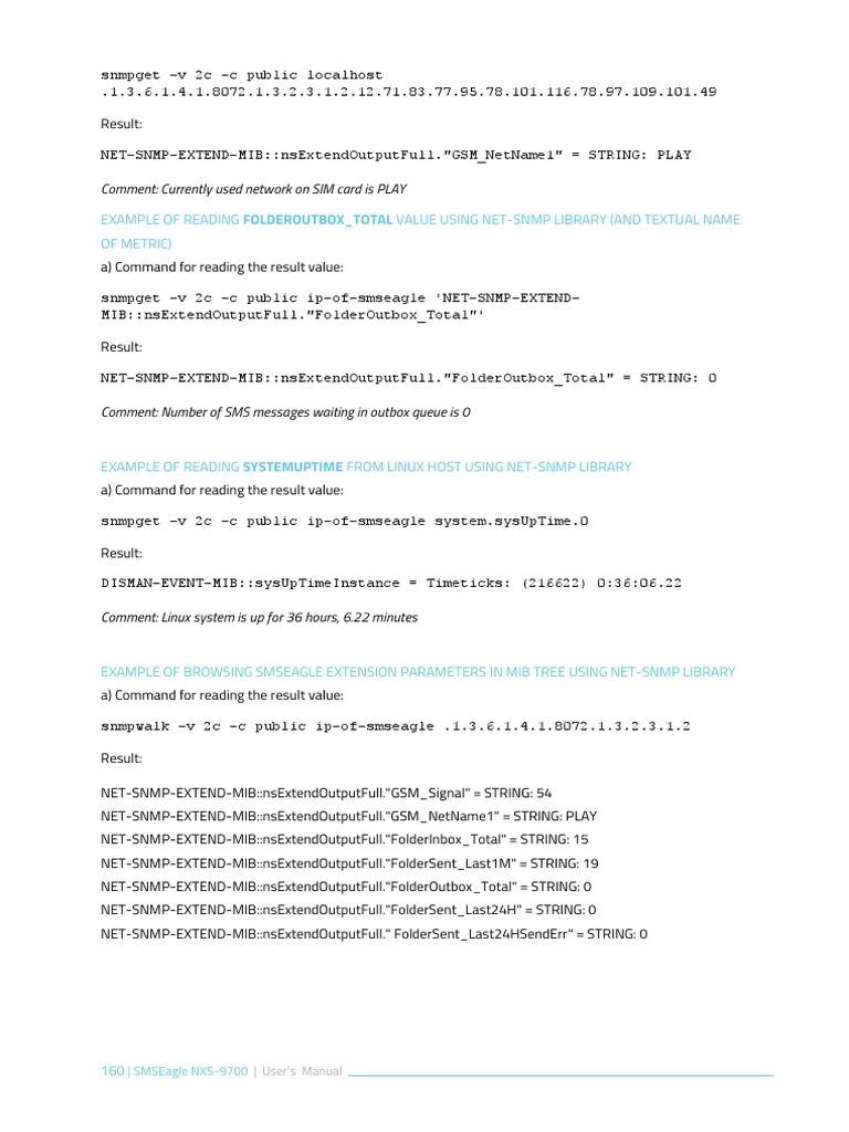 Configuring and Testing SNMP Connectivity on an SMSEagle Device | PDF