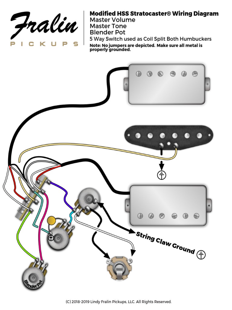 Master Volume Master Tone Blender Pot: Modified HSS Stratocaster ...