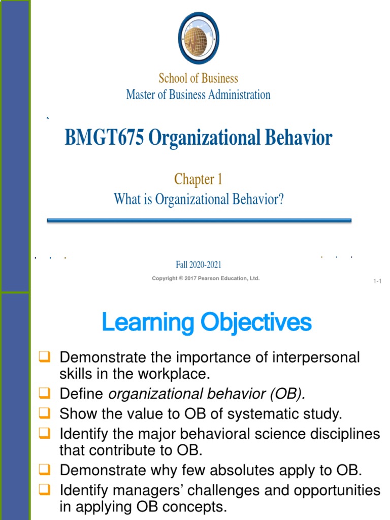 Robbinsjudge Ob17 Inppt 01 | PDF | Organizational Behavior | Psychology