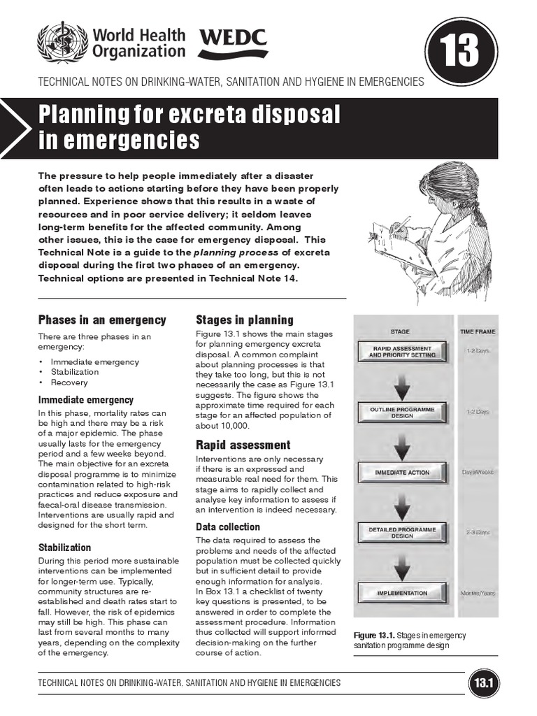 Planning For Excreta Disposal in Emergencies: Technical Notes On ...