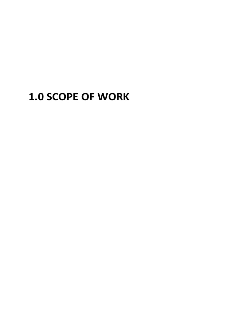 1.0 Cover Page - Scope of Work | PDF