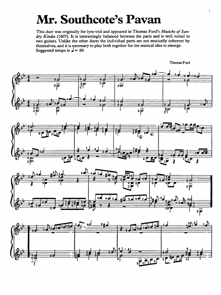 Ford T - MR Southcote's Pavan | PDF