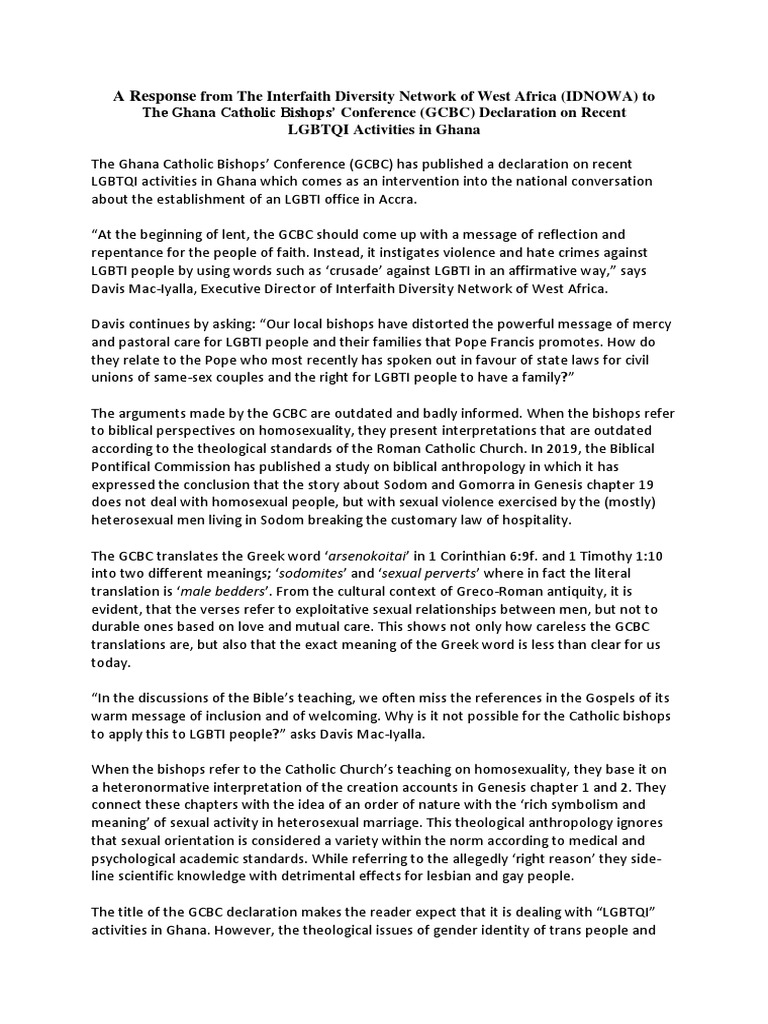 LGBTQI Activities in Ghana: Interfaith Diversity Network of West Africa ...