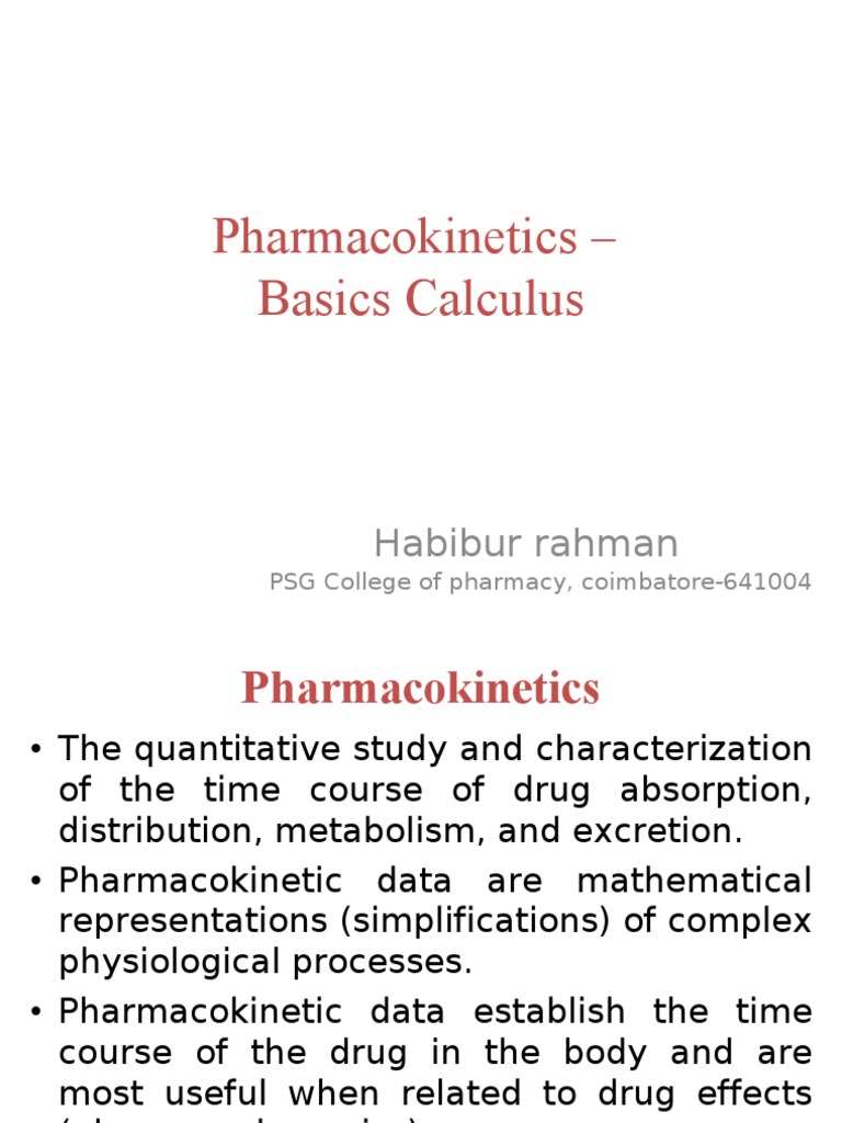 Calculation | PDF | Pharmacokinetics | Teaching Mathematics