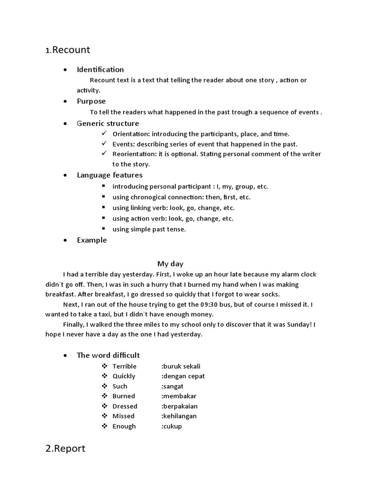 Recount and Report Texts | PDF | Nuclear Power | Smoking
