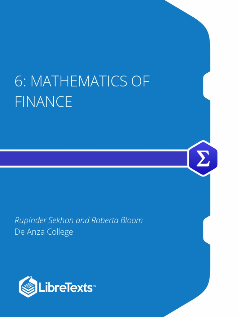 Mathematics of Finance - Rupinder Sekhon and Roberta Bloom | PDF ...