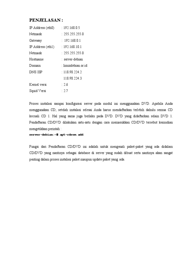 Materi Instalasi Linux Debian 5 | PDF