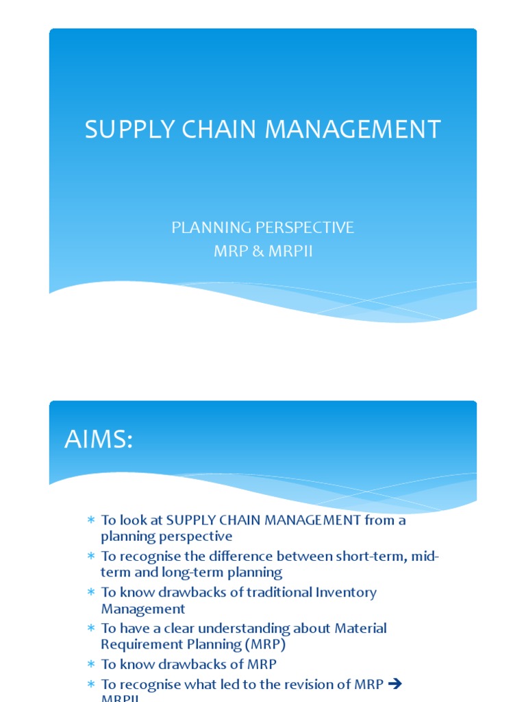 7 SCM Planning-ERP - 2019 - DIST | PDF | Enterprise Resource Planning ...